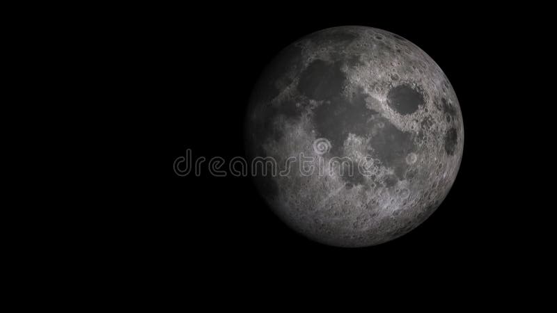 Concept 6-U1 View of the Realistic Moon Stock Footage - Video of phases ...