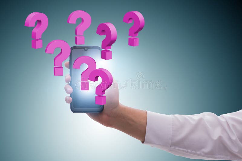 534 Mobile Phone Question Mark Stock Photos - Free & Royalty-Free Stock ...