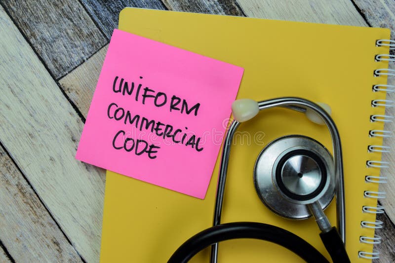 Concept of Uniform Commercial Code Write on Sticky Notes with ...