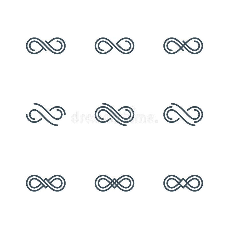 Concept Unique De Logo D'infini D'ensemble Illustration de Vecteur ...