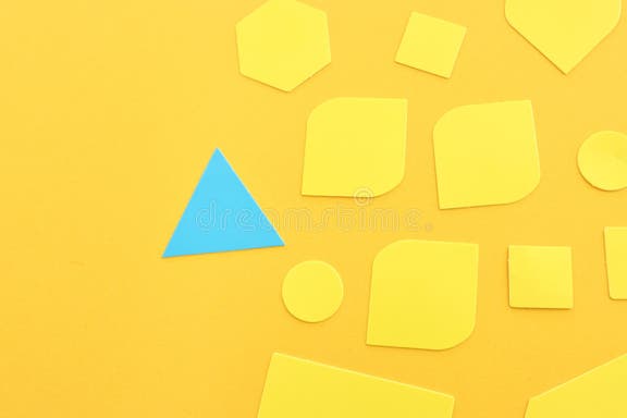 Concept of Unique Thinking. Paper Shapes of the Same Color Versus a ...