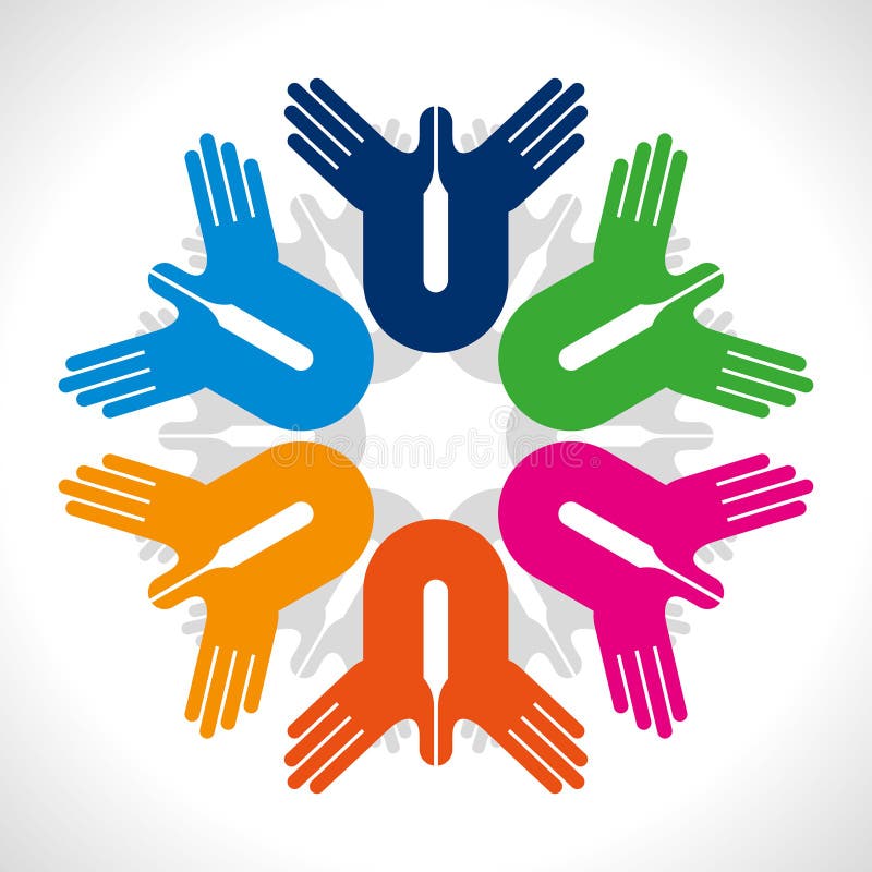 Human hands unity stock vector. Illustration of corporation - 22865984