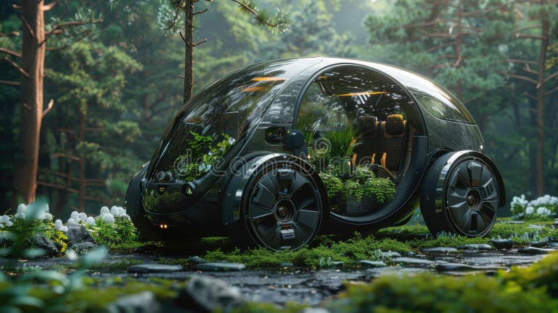 The Concept of Urban Ecological Transport on Wheels Stock Illustration ...