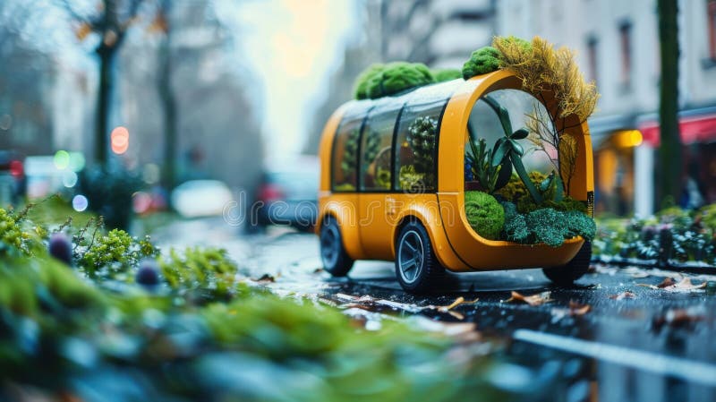 The Concept of Urban Ecological Transport on Wheels Stock Illustration ...