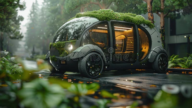 The Concept of Urban Ecological Transport on Wheels Stock Illustration ...