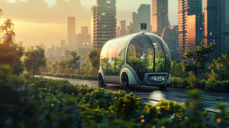 The Concept of Urban Ecological Transport on Wheels Stock Illustration ...