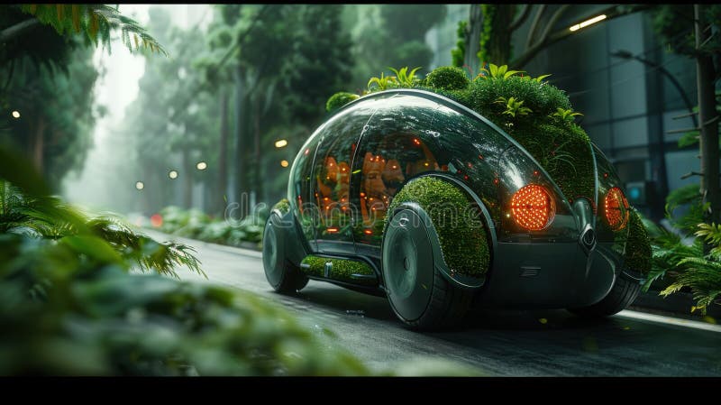 The Concept of Urban Ecological Transport on Wheels Stock Illustration ...