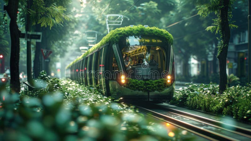 The Concept of Urban Ecological Transport on Wheels Stock Illustration ...
