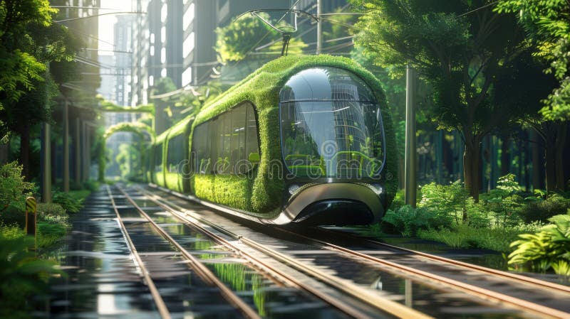 The Concept of Urban Ecological Transport on Wheels Stock Illustration ...