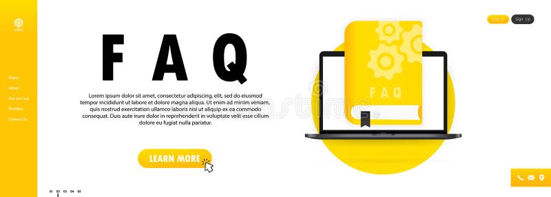 Concept User Guide FAQ Book for Web Page Banner Social Media. User ...