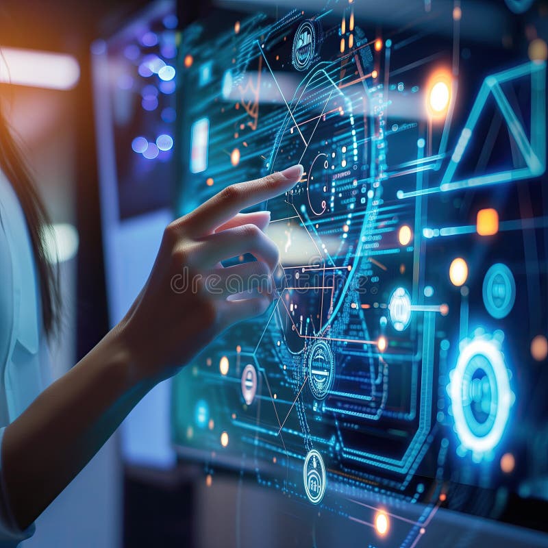 Concept of Using AI Artificial Intelligence Stock Illustration ...