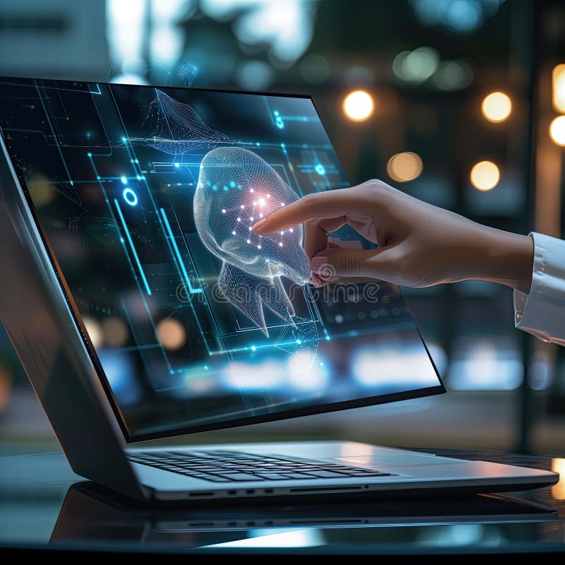 Concept of Using AI Artificial Intelligence Stock Illustration ...