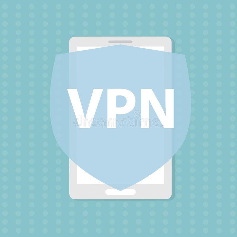 Concept of Using App VPN Virtual Private Network on the Phone Stock ...
