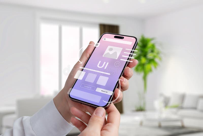 Concept of Using a Mobile App. Complicated or Simple User Interface ...