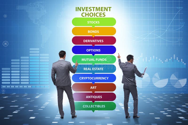 Concept of Various Financial Investment Options Stock Image - Image of ...