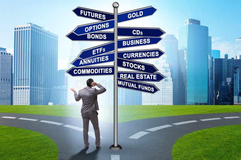 Concept of Various Financial Investment Options Stock Photo - Image of ...
