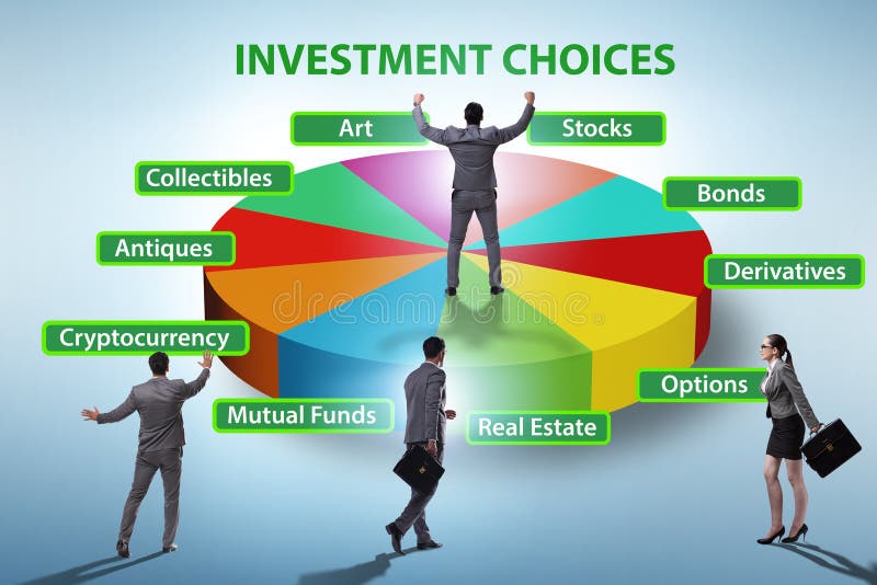 Concept of Various Financial Investment Options Stock Illustration ...