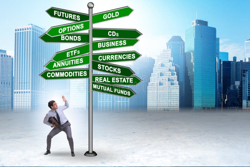 Concept of Various Financial Investment Options Stock Illustration ...
