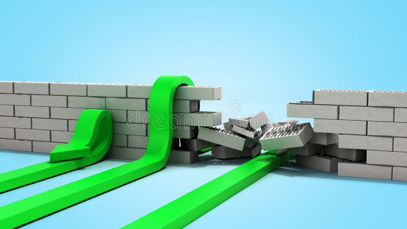 Concept of Various Solutions To Problems Green Arrows Break through the ...