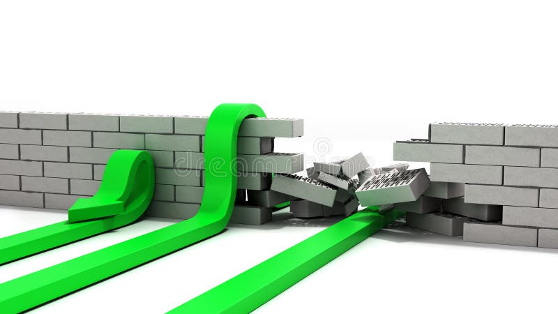 Concept of Various Solutions To Problems Green Arrows Break through the ...