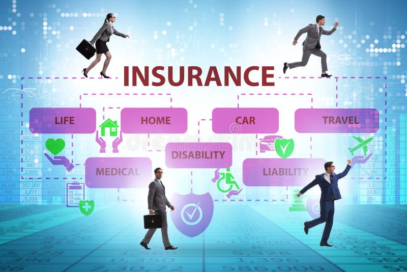 Concept of Various Types of Insurance Stock Photo - Image of help ...