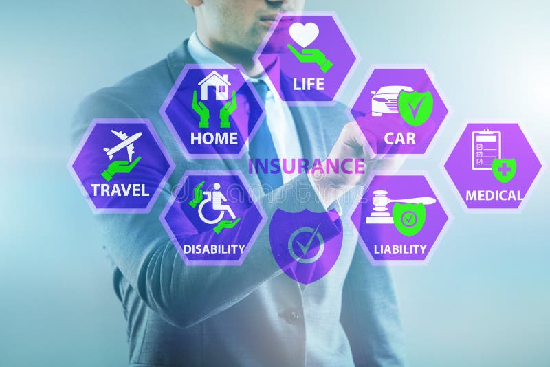 Concept of Various Types of Insurance Stock Photo - Image of house ...