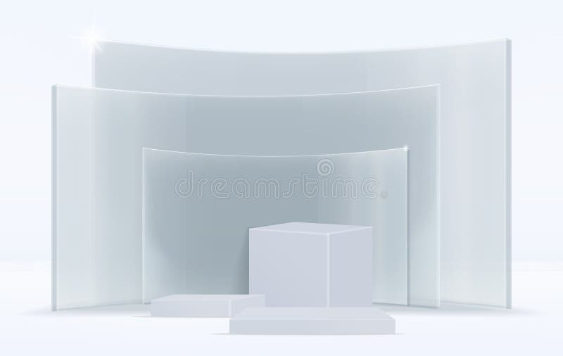 Concept Vector 3D Shape Product Display Presentation Square Podium ...
