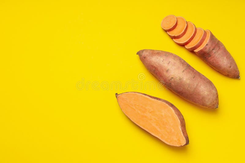 Concept of Vegetables, Sweet Potato, Space for Text Stock Image - Image ...