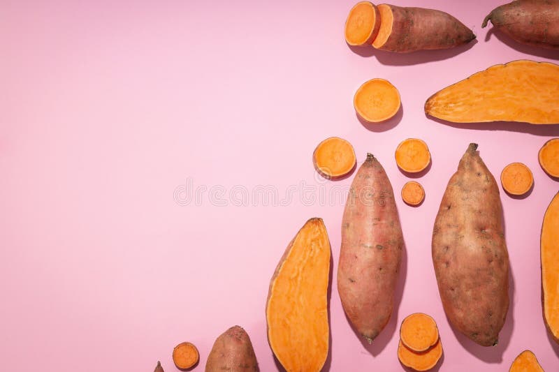 Concept of Vegetables, Sweet Potato, Space for Text Stock Photo - Image ...