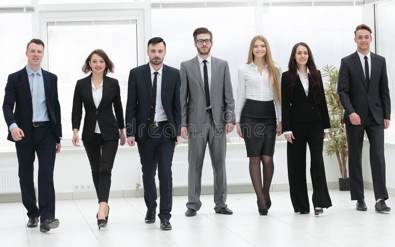 Bottom View. Business Team Walking Forward Stock Image - Image of head ...
