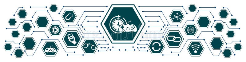 Concept of Video Game Addiction Stock Illustration - Illustration of ...