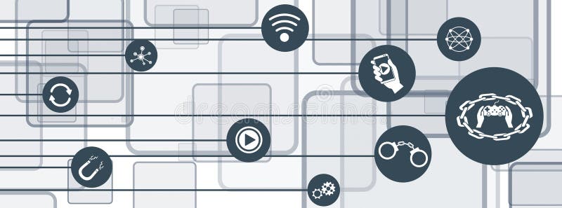 Concept of Video Game Addiction Stock Illustration - Illustration of ...