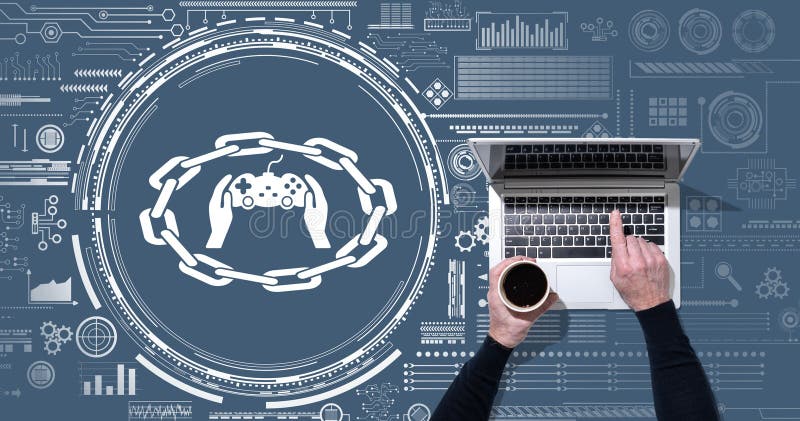 Concept of Video Game Addiction Stock Photo - Image of internet, gamer ...