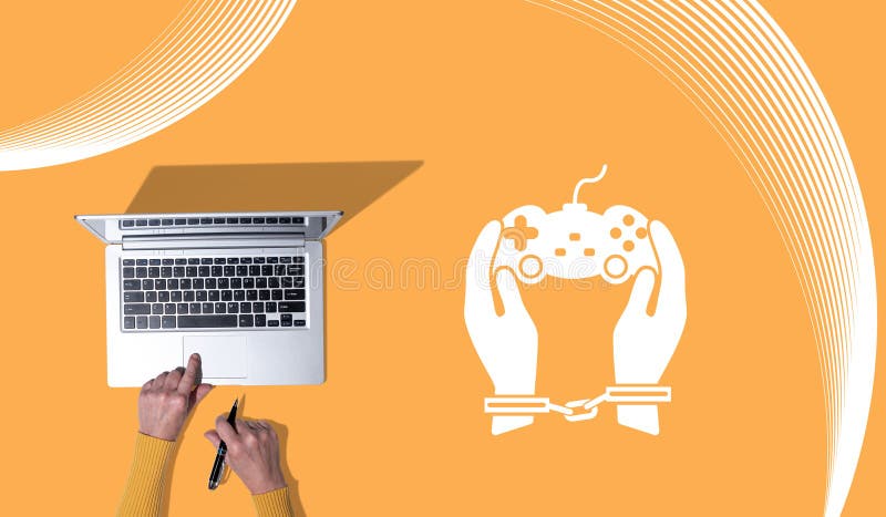 Concept of Video Game Addiction Stock Photo - Image of depressed ...