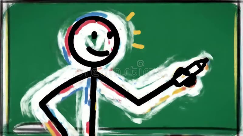 Excited Stickman Pitching Idea on Whiteboard Concept Video for ...