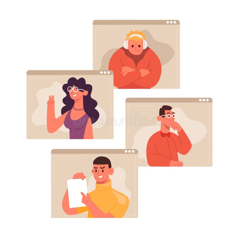 Concept of Videoconference and Web Communication and Work from Home ...