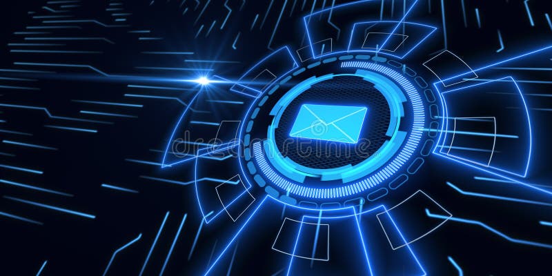 The Concept of Virtual Communication on the Internet, Via E-mail Stock ...