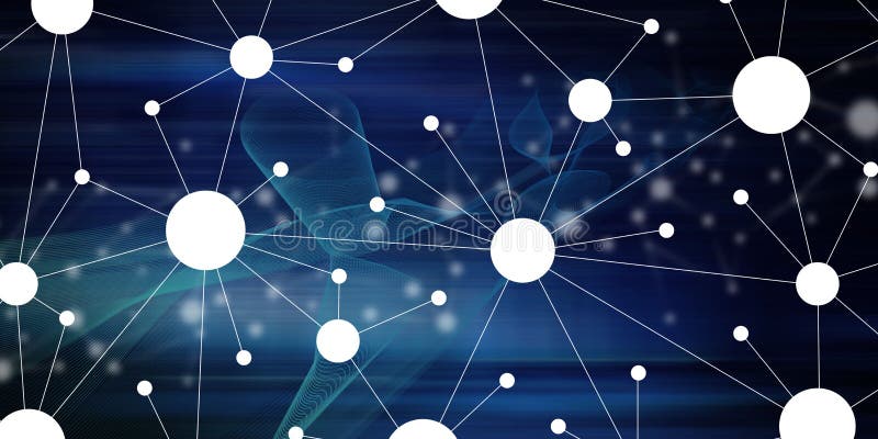 Concept of a Virtual Network Stock Illustration - Illustration of ...