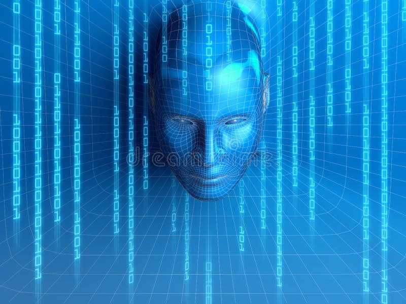 Digital human stock illustration. Illustration of dark - 26206425