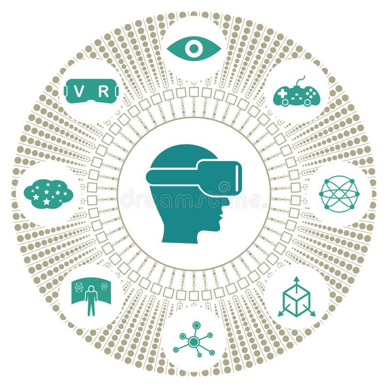 Concept of virtual reality stock photo. Image of wooden - 250981774