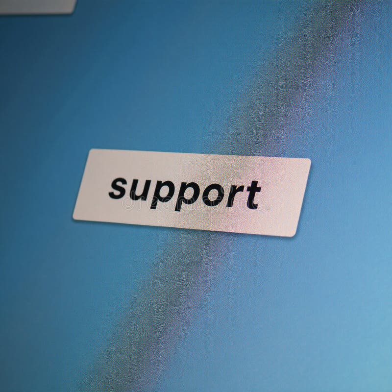 Virtual Support Button Communication Service Concept Stock Illustration ...