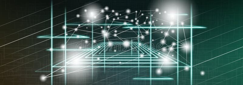 Concept of Virtual Technology Stock Illustration - Illustration of ...