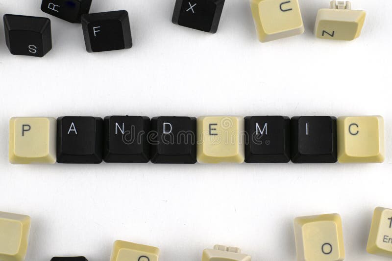 The Concept Virus Remote Work Computer Word Pandemic Laid Out from ...