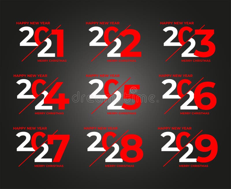 Concept for Vision Year 2021-2029 on Dark Background. Stock Vector ...