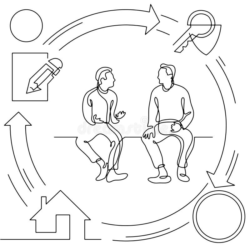 Continuous Drawing Contacts Stock Illustrations – 81 Continuous Drawing ...