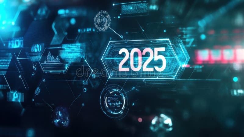 2025 Concept Visualized through Trends Magnified with Future Icons ...