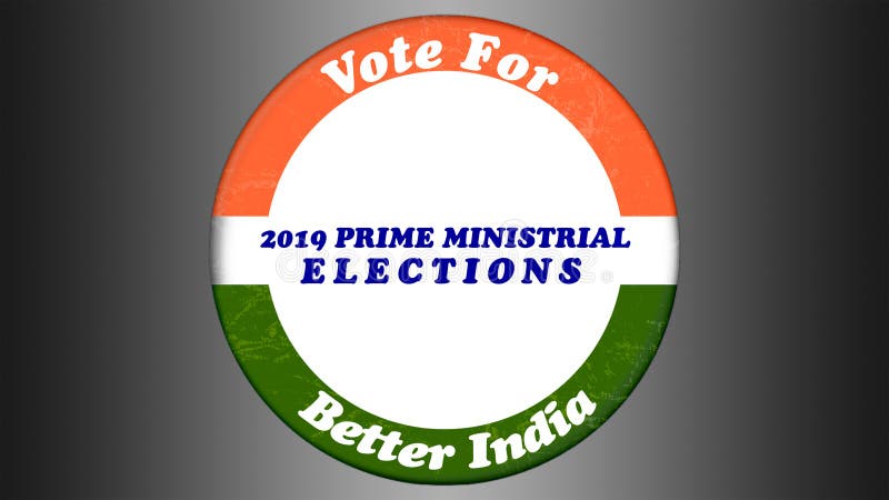 Concept of Vote for Better India in Button Badge for 2019 Indian ...