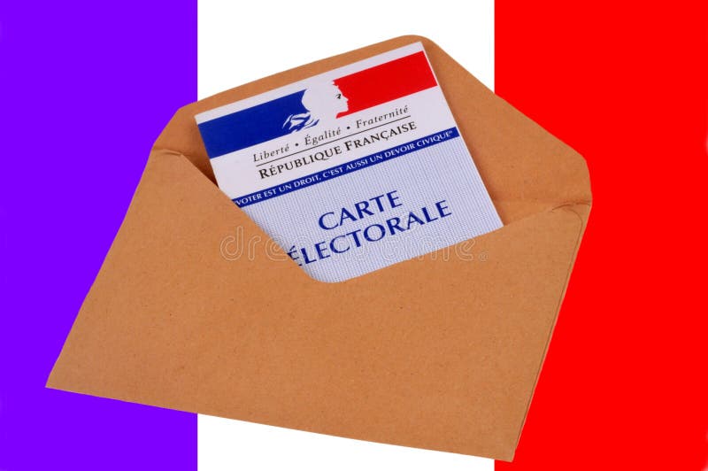 French Electoral Map in Hand Close Up on White Background Stock Photo ...