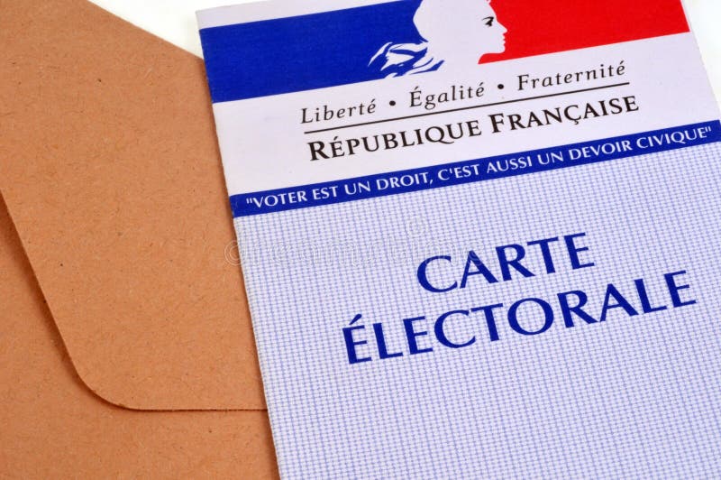 French Electoral Map in Hand Close Up on White Background Stock Photo ...