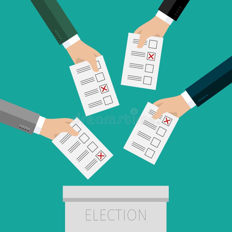 Concept of voting. stock vector. Illustration of paper - 72758080